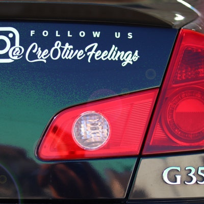 Follow Us Me INSTAGRAM Custom Vinyl Decal Personalized Text - Etsy