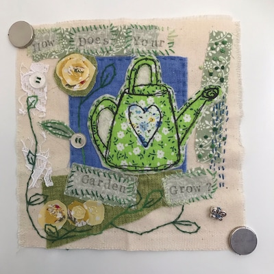 Slow Stitch Kit Beginner, Toadstool, Hand Sewing Craft, Mindfulness ...