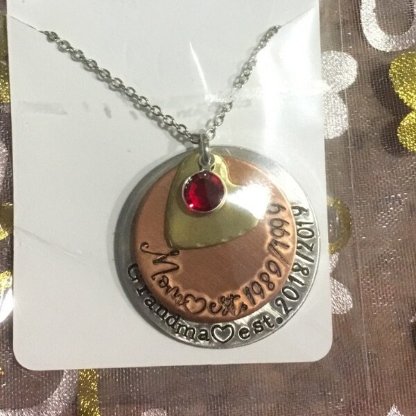 New Grandma Necklace - Grandmother Gift - Mothers Day Gift - Etsy