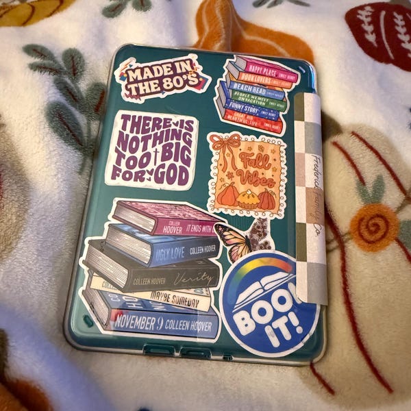 Happy Place Book Stack Sticker - Etsy