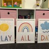 Play All Day Printable Set of 3, Lets Play Sign, Nursery Wall Art ...