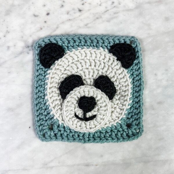 Panda Granny Square Crochet Pattern | Crochet Jungle Blanket | Crochet ...