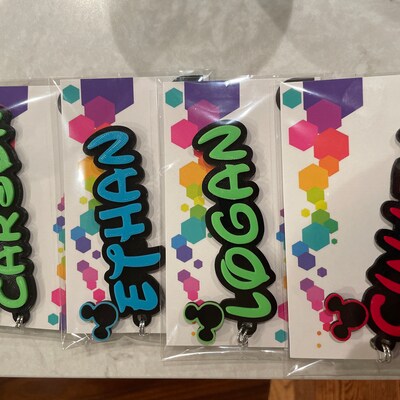Custom Disney Keychain, Disney Name Key Chain, Disney Name Tags ...