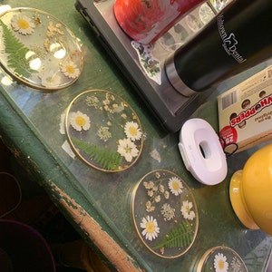 Resin Coasters Dried Flower Coasters Pressed Flowers | Etsy