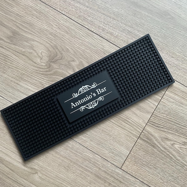 Fathers Day Gift, Custom Bar Mat Home Bar Idea Accessories Bartender ...