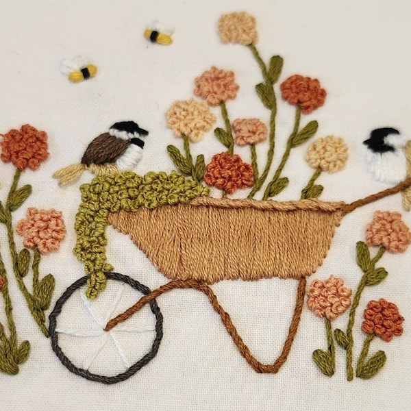 PDF Pattern - 8" Spring Cleaning - Step by Step Beginner Embroidery ...