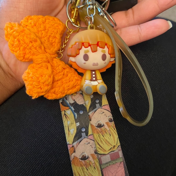 Sakura Crochete Keychain - Etsy