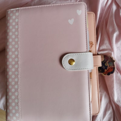 A5 Leather Personal Pink Planner 6 Ring Naibook - Etsy