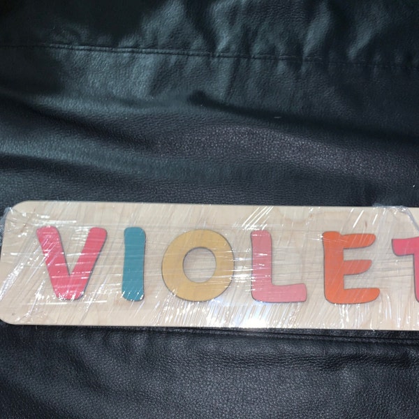 WOODEN NAME PUZZLE - 010101 - Personalized Name Puzzle - Full Color ...