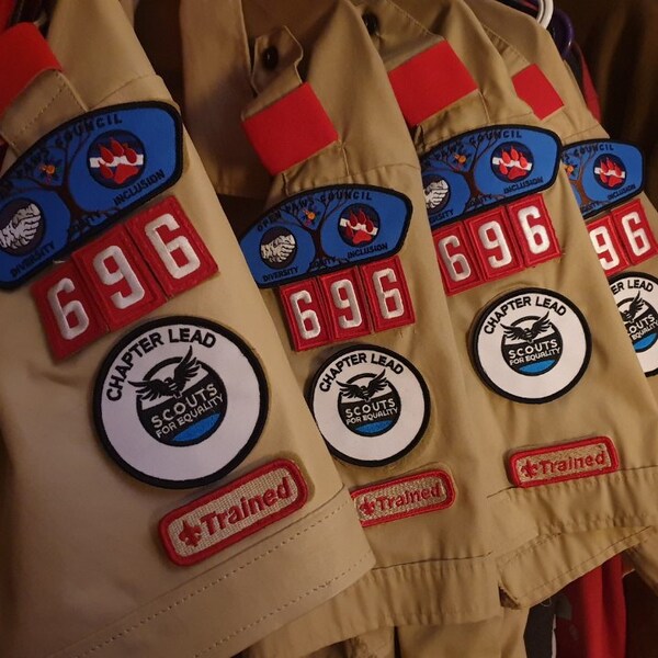 Tan Sew-on VELCRO® Brand Set for Attaching Patches to Leader Uniform ...
