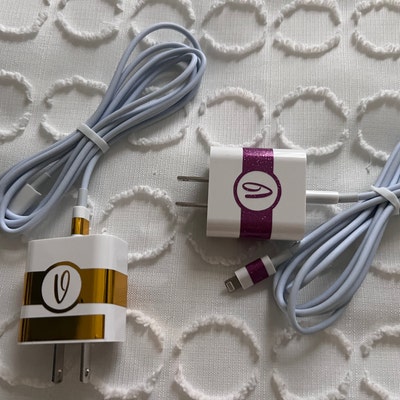 Monogram Charger Wrap for iPhone iPad Ipod, Charger Wrap Decal ...