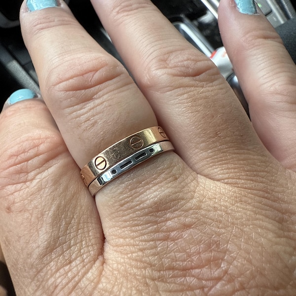 Morse Code Ring Personalized - Hand Stamped Initial Ring - Monogram ...