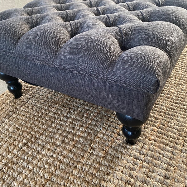 Large Round Deep Footstool Coffee Table Bench Puff Furniture ...