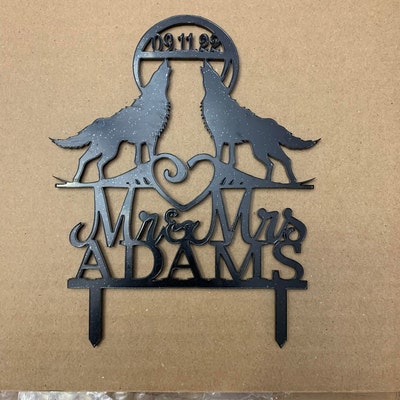 Wolves Personalized Wedding Cake Topper - Etsy
