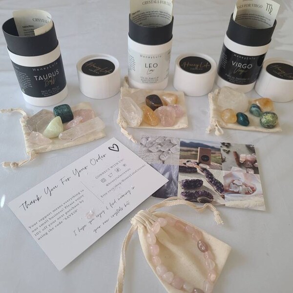 Anxiety & Stress Crystal Healing Kit Crystal Kit Self Care Mental ...