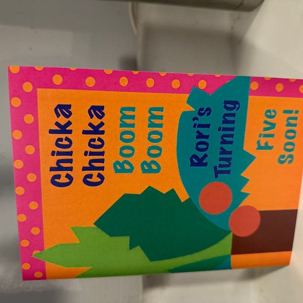 Customizable Chicka Chicka Boom Boom Birthday Card - Etsy