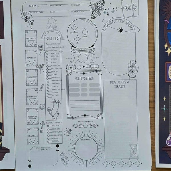 Digital Download Alien & Space Themed Dungeons and Dragons Character ...