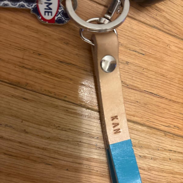 Custom Leather Keychain, Personalized Leather, Coordinates Key Ring ...