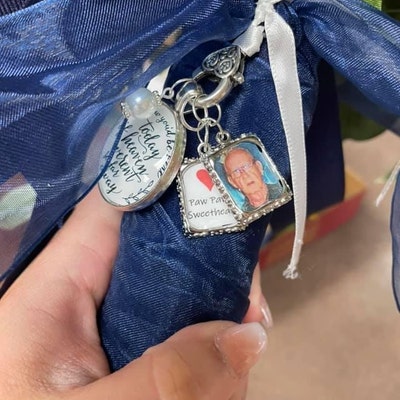 Gutsy Goodness Wedding Bouquet Memorial Charm I Know You'd Be Here ...