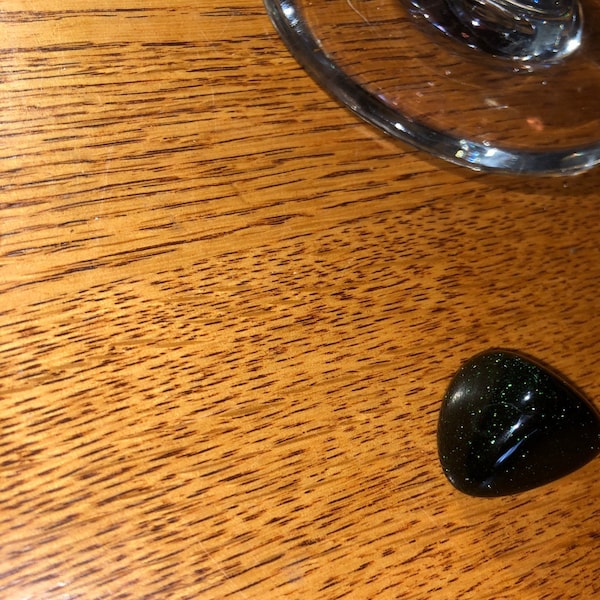 GREEN Goldstone Crystal (1) Sand Stone Glitter Beautiful TUMBLED Green ...