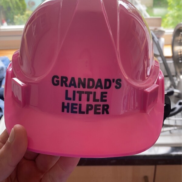 Grandad's Little Helper Children, Kids Hard Hat Safety Construction ...