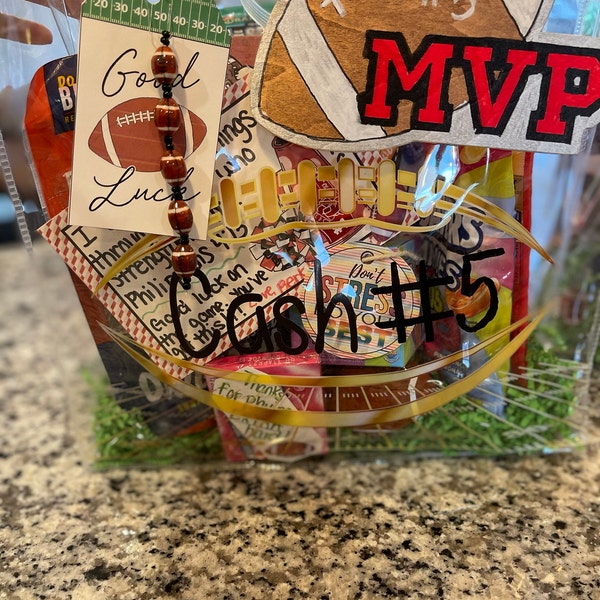 Football Good Luck Tags, Football Team Treat Tags or Labels, Printable ...