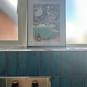 Monkey on Toilet Print, Animal on Toilet Fun Bathroom Wall Art, Jungle ...