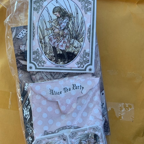 Alice in Wonderland Tea Bag Envelope (6) - Etsy