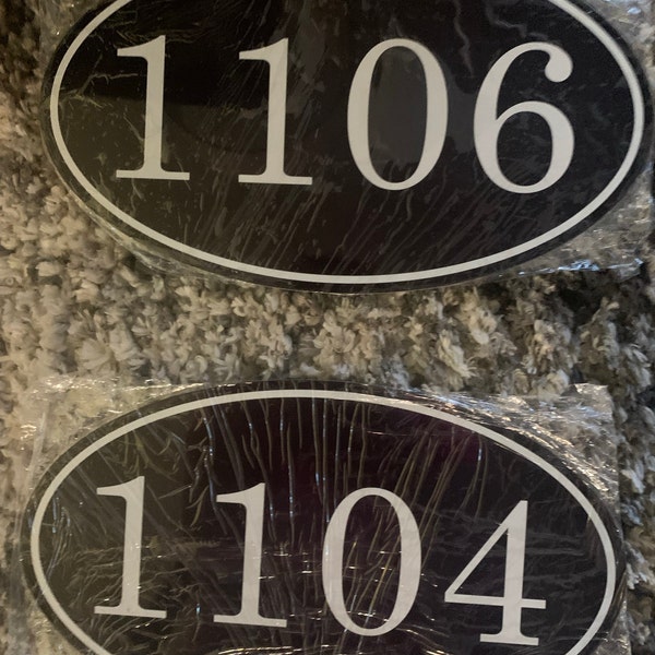 Custom Oval Address Sign Black Aluminum 12"w X 7"h, Personalized House ...