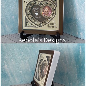 CUSTOMIZABLE 3D MEMORIAL Shadow Box Svg for Cricut for - Etsy Australia