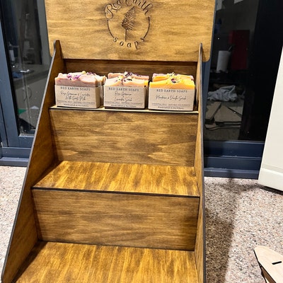 Wooden Portable Retail Table Display Stand Countertop 3 Step - Etsy