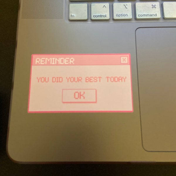 Kawaii Pastel PC Reminder Sticker | Motivational Sayings | You Did Your ...
