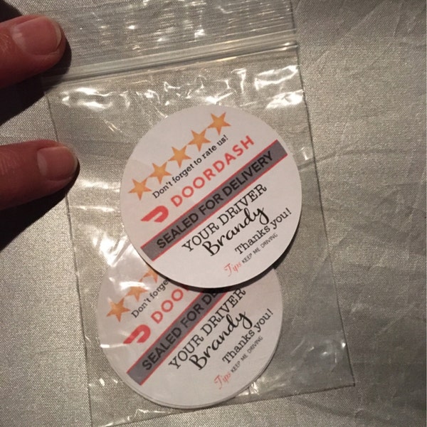 Set of 12 Doordash Delivery Sticker Set Grubhub Delivery Sticker Set ...