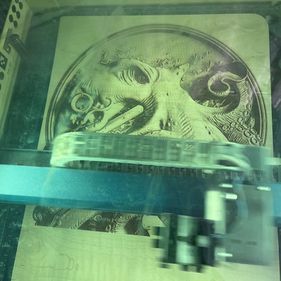 Digital Design File Octopus Glowforge Laser Ready Engrave SVG 10 X 7.3 ...