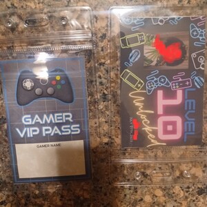 Gamer VIP Party Passes V.I.P. Cards Birthday Party Passes - Etsy