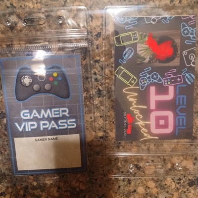 Gamer VIP Party Passes, V.I.P. Cards, Birthday Party Passes, Video Game ...