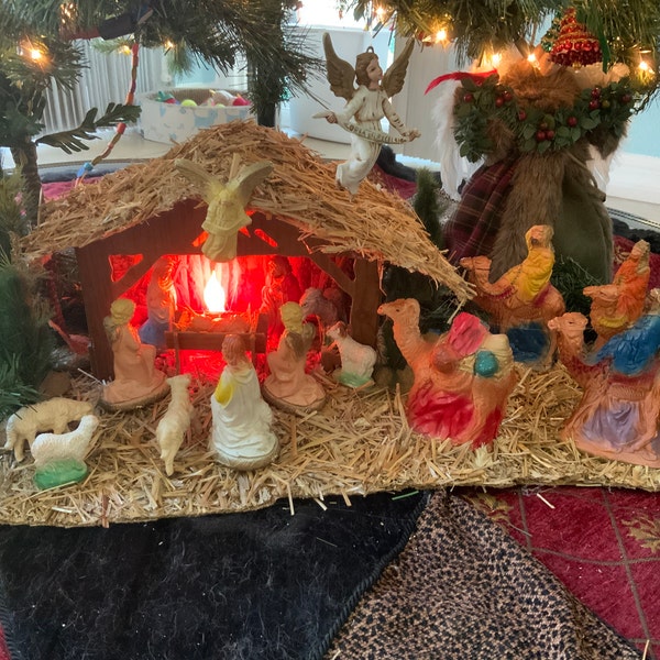 Nativity Straw Mat Table Runner, Nativity Scene, Manger Straw, Hay Mat ...