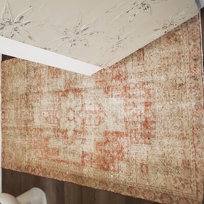 4x6 Turkish Rug,oushak Rug,neutral Vintage Rug,turkish Area Rug,wool ...