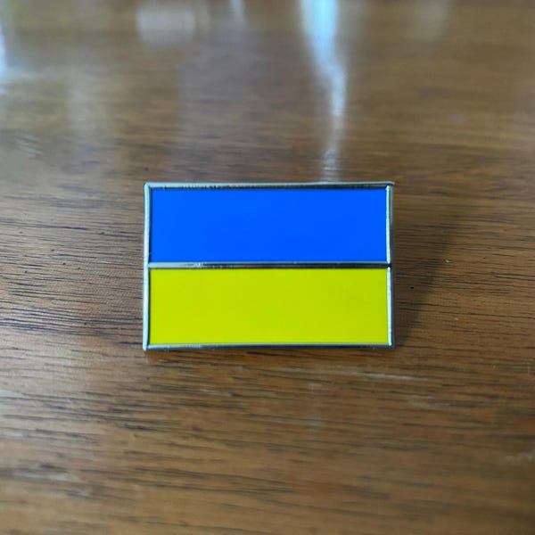 Blue and Gold Compass Pin. Stylish Hard Enamel Pin for Geography ...