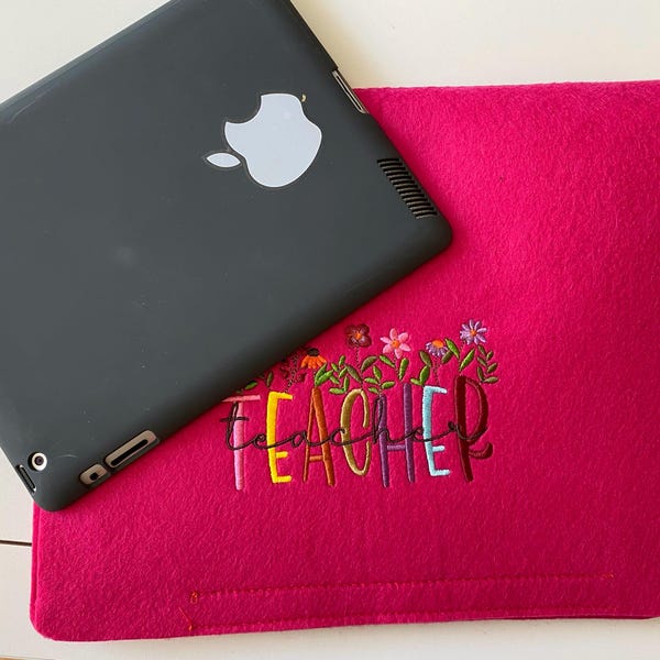 Teacher Embroidery Design, 3 Sizes, Instant Download - Etsy