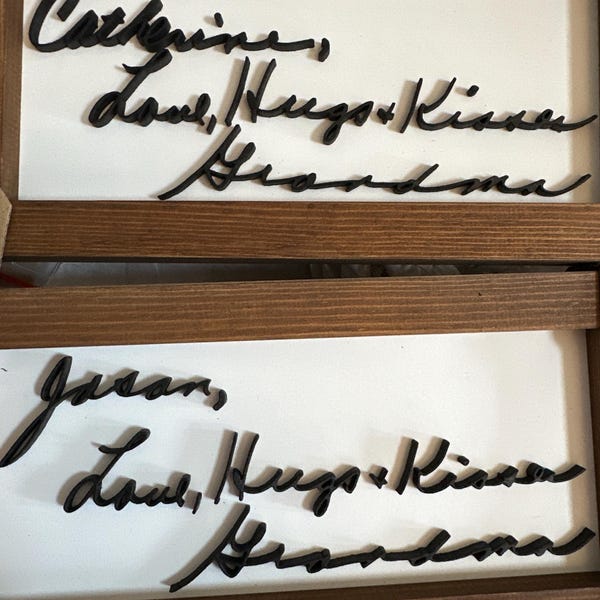 Custom Heart Frame Created by Loved Ones Handwriting or Scribbles ...