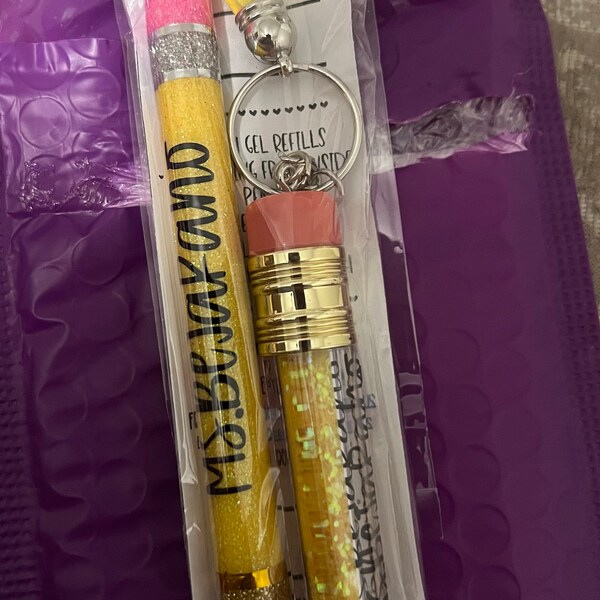 Personalized Teacher Keychains/ Gifts /pencil Keychains/ Cute Teacher ...