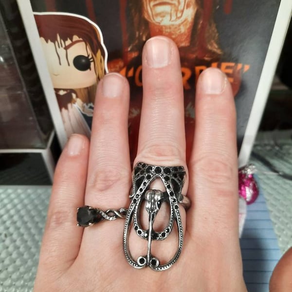 Nouveau Hummingbird Ring. Hummingbird Skull Ring.. Made to Order - Etsy