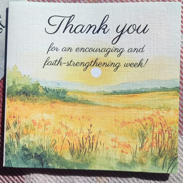 Thank You Card - Reflecting Jehovah’s Love | Gratitude Card for Acts of ...