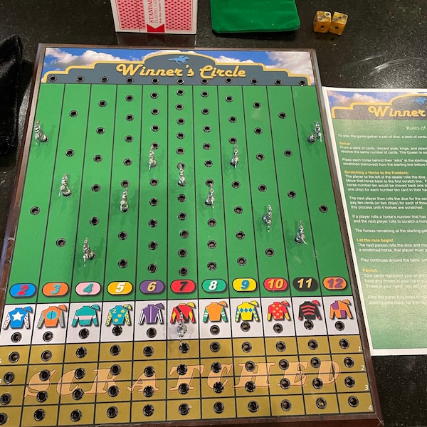 Magnetic Horse Race Board Game - 'winner's Circle' | Tabletop Game - Etsy