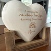 Crossed the Rainbow Bridge Memorial Plaque Pet Memorial Gift Rainbow ...