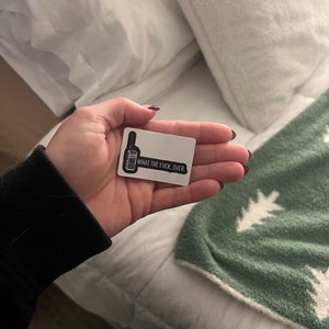 WTF, Over Black Vinyl Sticker, Funny Stickers, Sarcastic Stickers, Meme ...