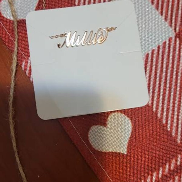 Carrie Font Name Necklace • Personalized Carrie Style Nameplate ...