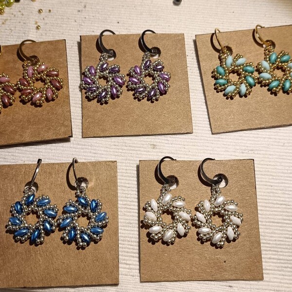 Practically Free Cog Earring Tutorial - Pattern Using Miyuki Seed Beads ...
