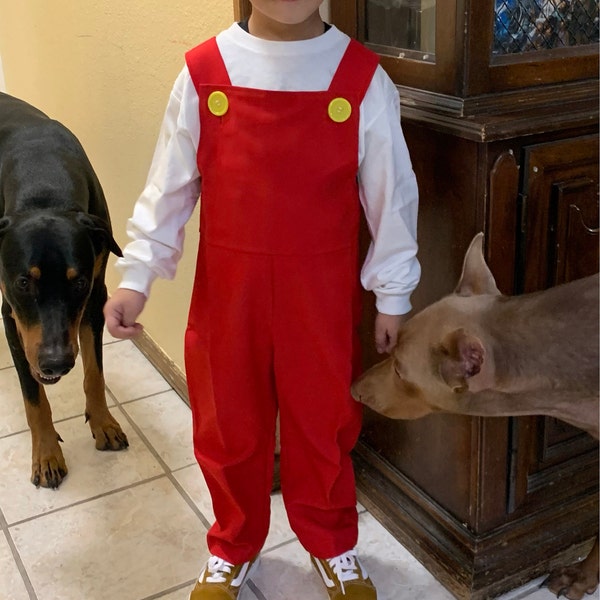 Fire Mario Costume 4-piece Set, Mario Bros Costume, Bubble Mario, Mario ...
